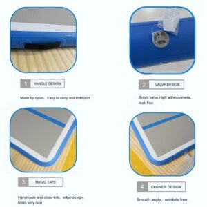 Home Gymnastics Inflatable Airtrack Mini Mat 1x06m Trampoline With ...
