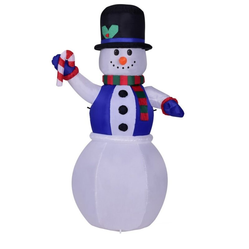 18m Led Inflatable Christmas Snowman With Broom Fan Decoration Cover ...
