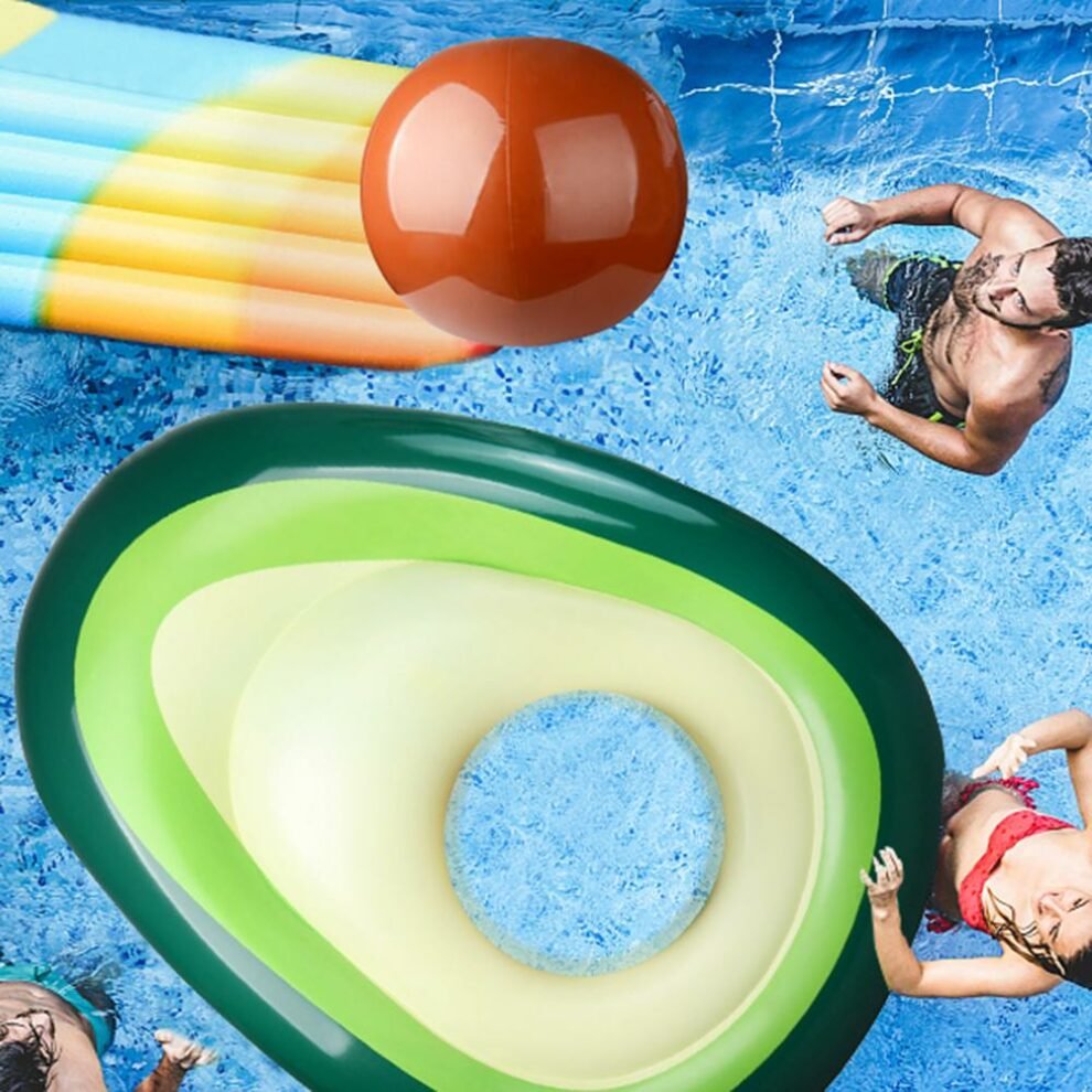 Adult Giant Inflatable Avocado Pool Float Tube 160x125cm Swim Ring Toy ...