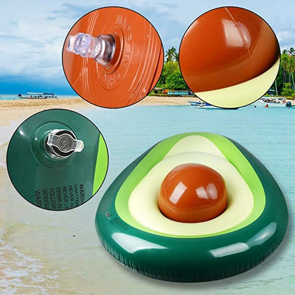 Adult Giant Inflatable Avocado Pool Float Tube 160x125cm Swim Ring Toy ...