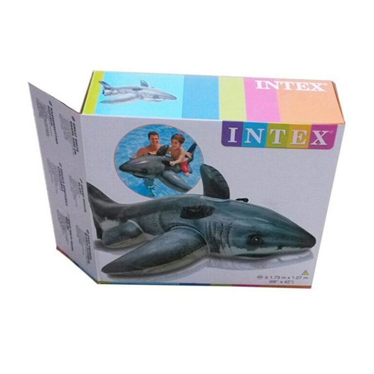 173cm Inflatable Shark Whale Pool Float Swim Ring Air Mattress Water ...