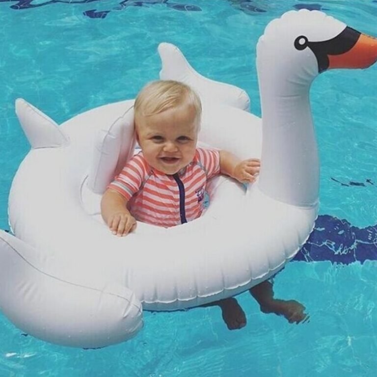Giant Inflatable Swan Pool Float Adult Swimming Ring Baby Safe Toy ...