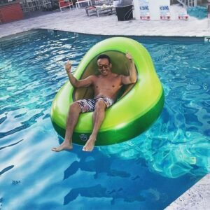 Giant 200cm Inflatable Avocado Pool Float Summer Beach Toy For Kids ...