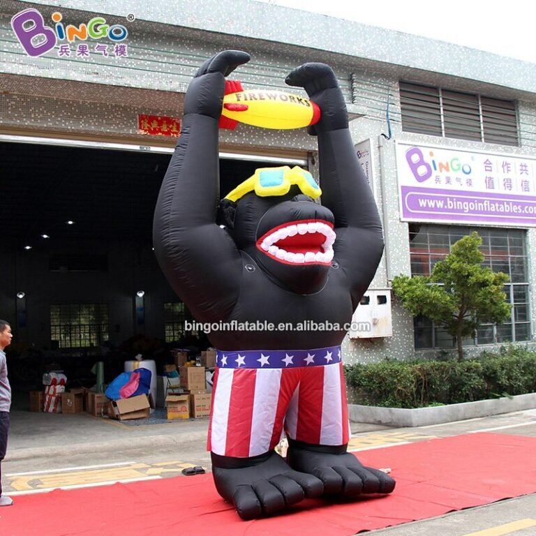 Custom 4mh Inflatable Gorilla Airshipholding Orangutan Air Filled ...