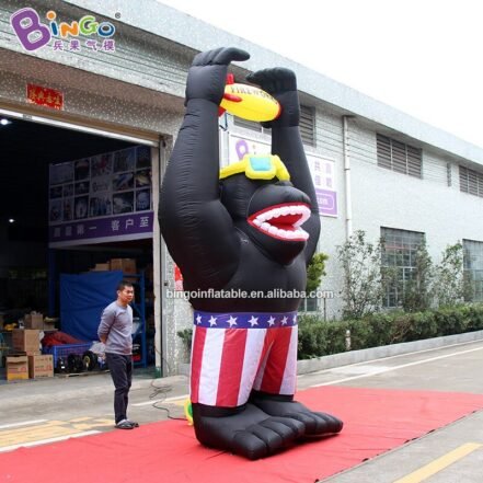 Custom 4mh Inflatable Gorilla Airshipholding Orangutan Air Filled ...