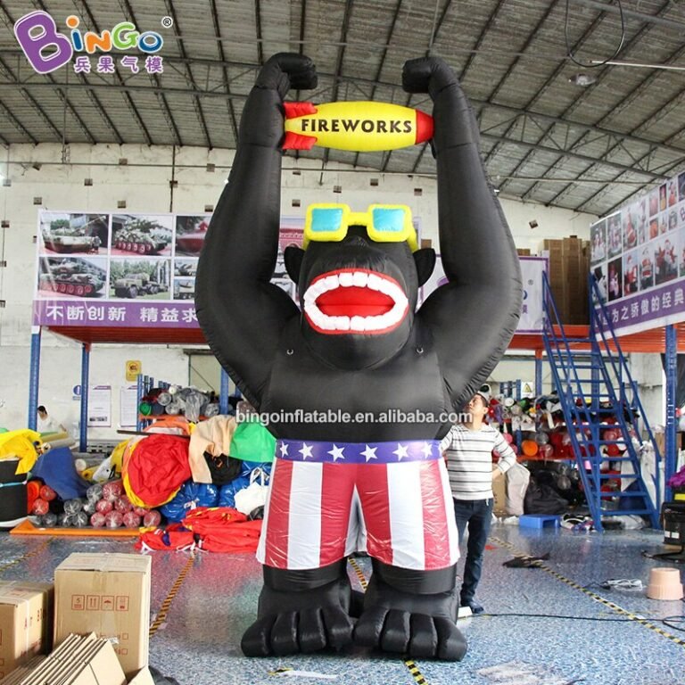 Custom 4mh Inflatable Gorilla Airshipholding Orangutan Air Filled ...