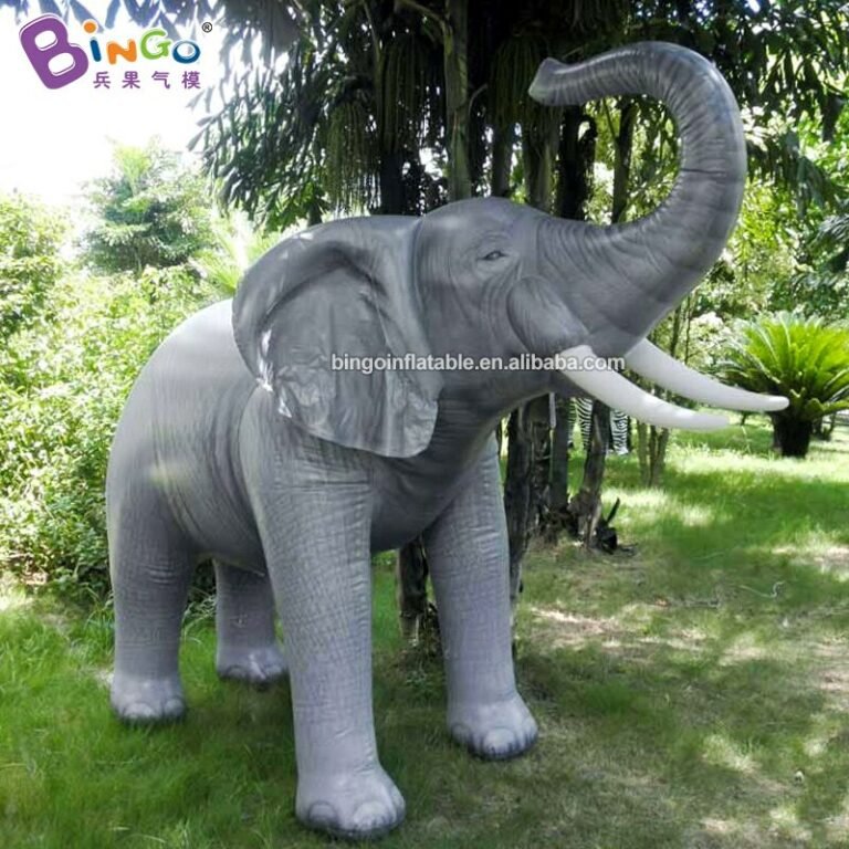 Customized 9x25m Inflatable Elephant Vivid Forest Theme Animal ...