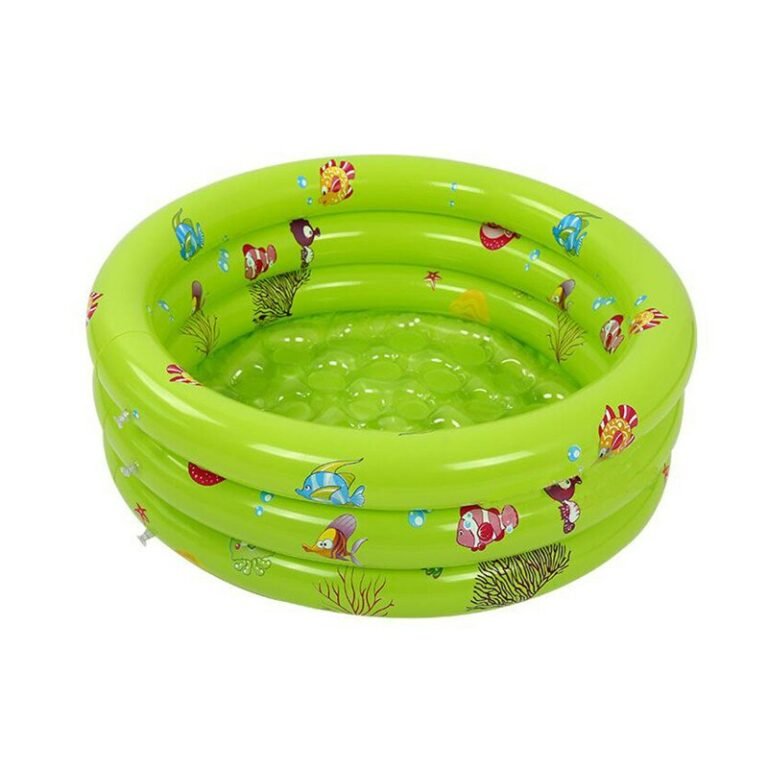 Portable Inflatable Toddler Swimming Pool 3 Ring Folding Kids Bathtub ...