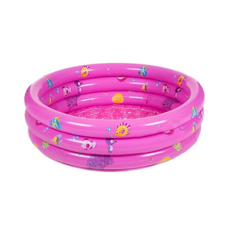 Portable Inflatable Toddler Swimming Pool 3 Ring Folding Kids Bathtub ...
