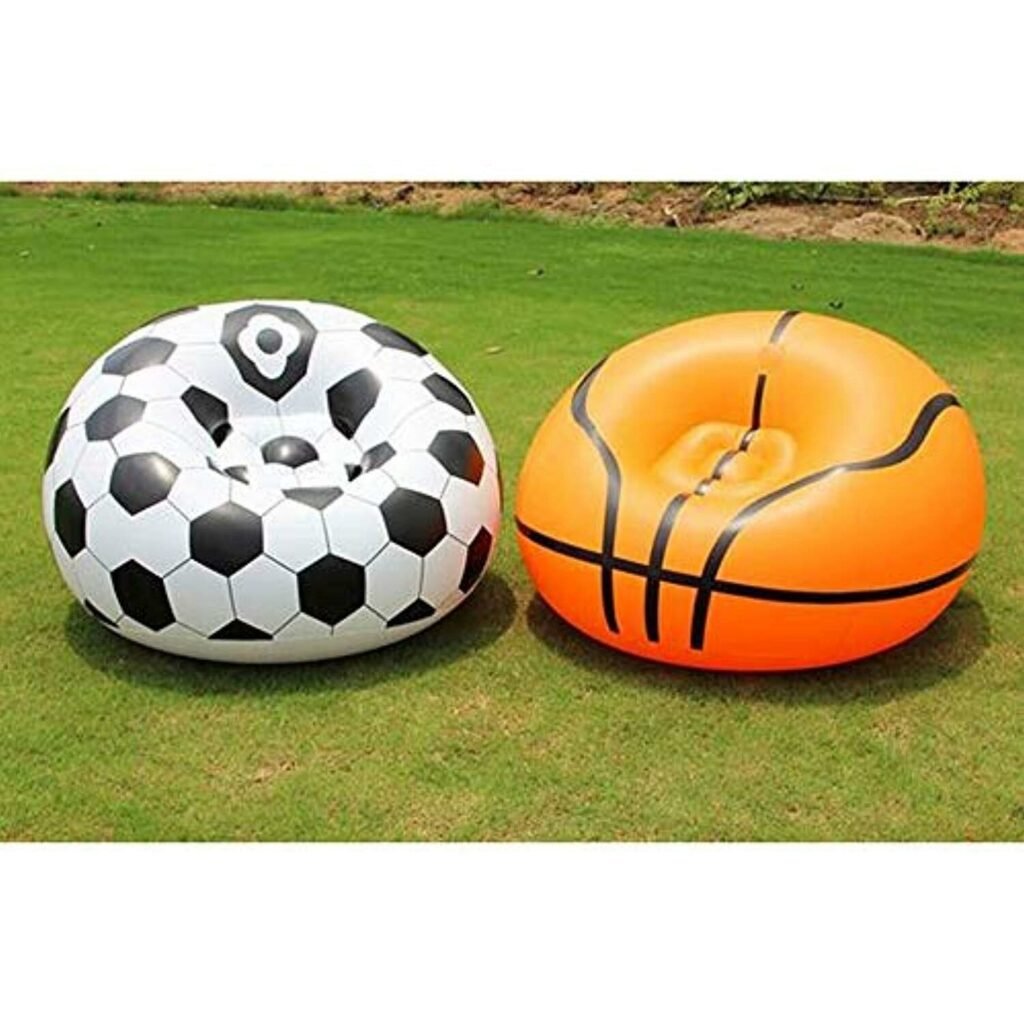 Kids Adults Inflatable Soccer Ball Lounge Chair For Indoor Use ...
