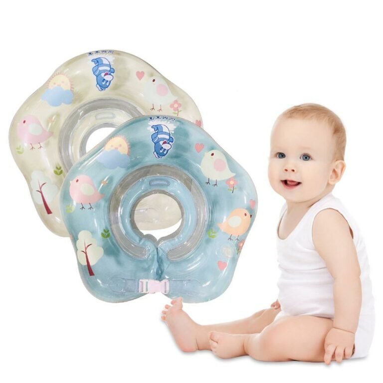 Newborn Baby Summer Inflatable Neck Collar Swimming Ring With Cartoon ...