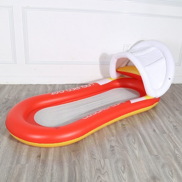 Adult Inflatable Pool Float With Detachable Canopy Beach Water Hammock ...