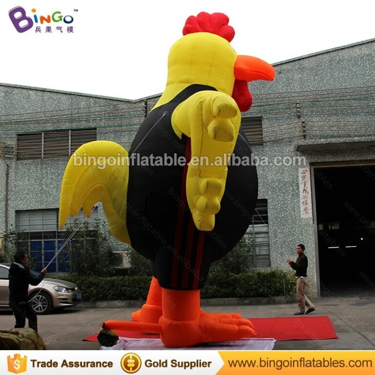 6mh Commercial Inflatable Rooster Toy Yellow Cartoon Balloon For ...