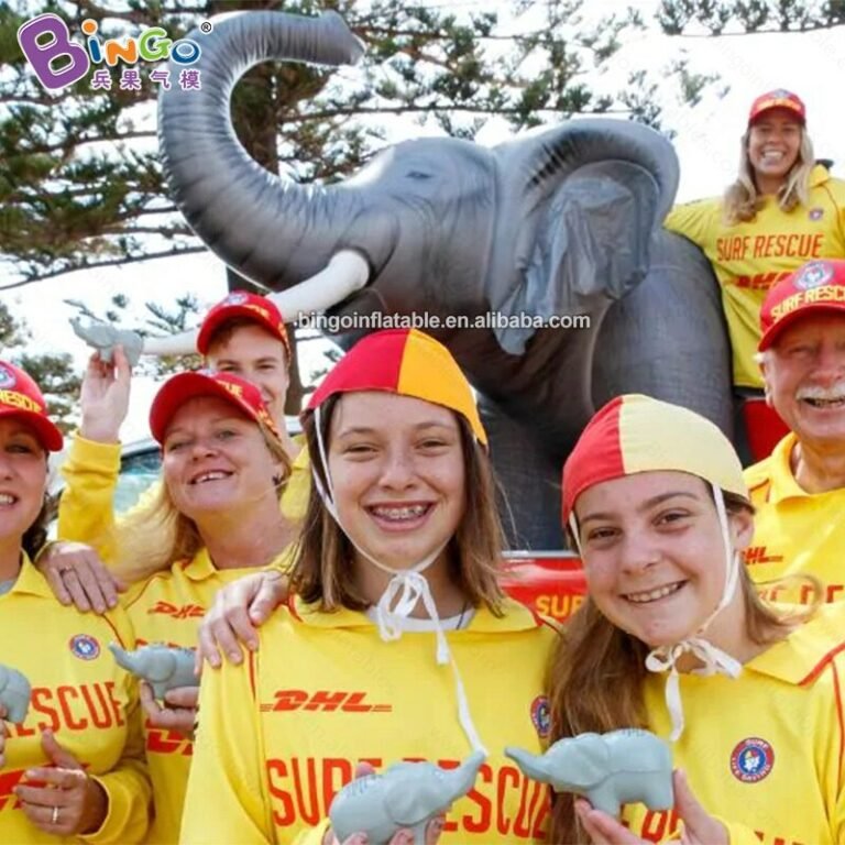 Customized 9x25m Large Inflatable Elephant Toy For Parade Decorations ...