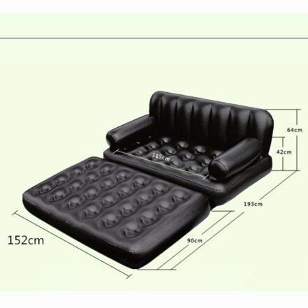 Portable Leather Inflatable Sofa Bed 2person Multifunctional For Home ...