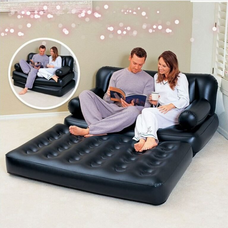 Portable Leather Inflatable Sofa Bed 2person Multifunctional For Home ...