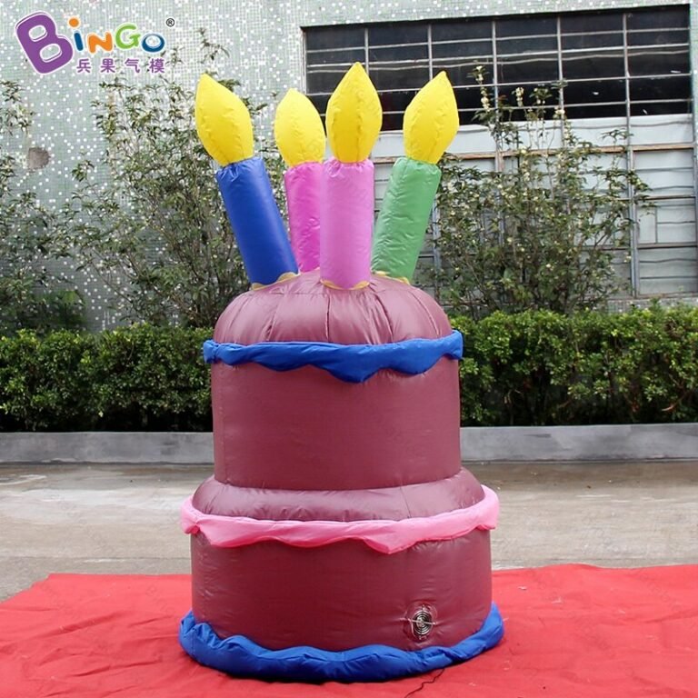 2m Tall Blow Up Inflatable Chocolate Birthday Cake Display Toy ...
