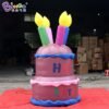 2m Tall Blow Up Inflatable Chocolate Birthday Cake Display Toy ...