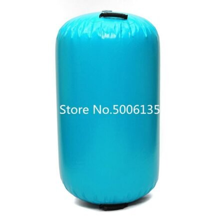 Blue 60cm Gymnastics Inflatable Air Barrel For Tumbling Exercises ...