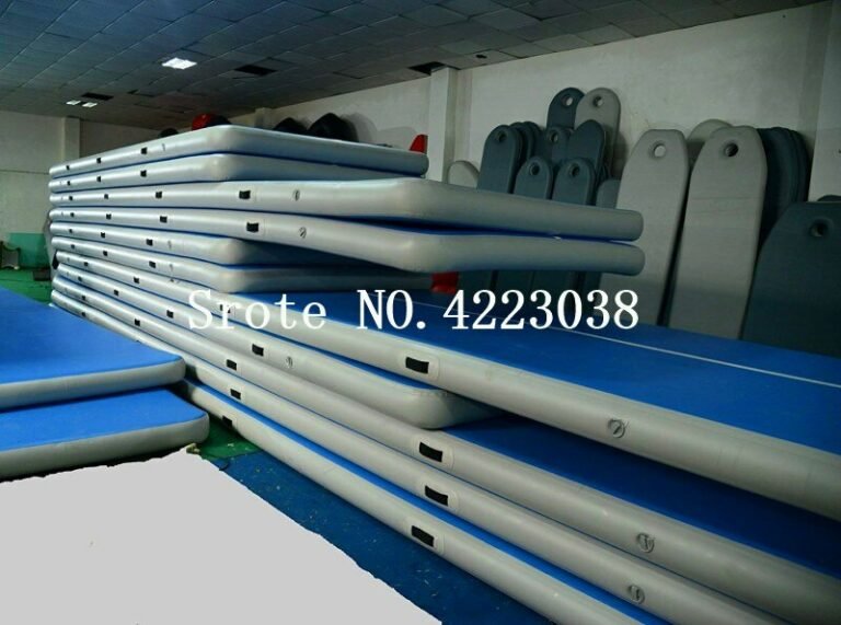 Blue Inflatable Gymnastics Air Track Mattress 15x2m With Pump For ...