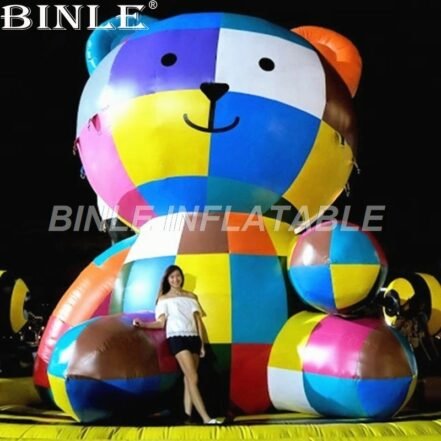 Rainbow Giant Inflatable Teddy Bear Mascot For Outdoor Advertising ...
