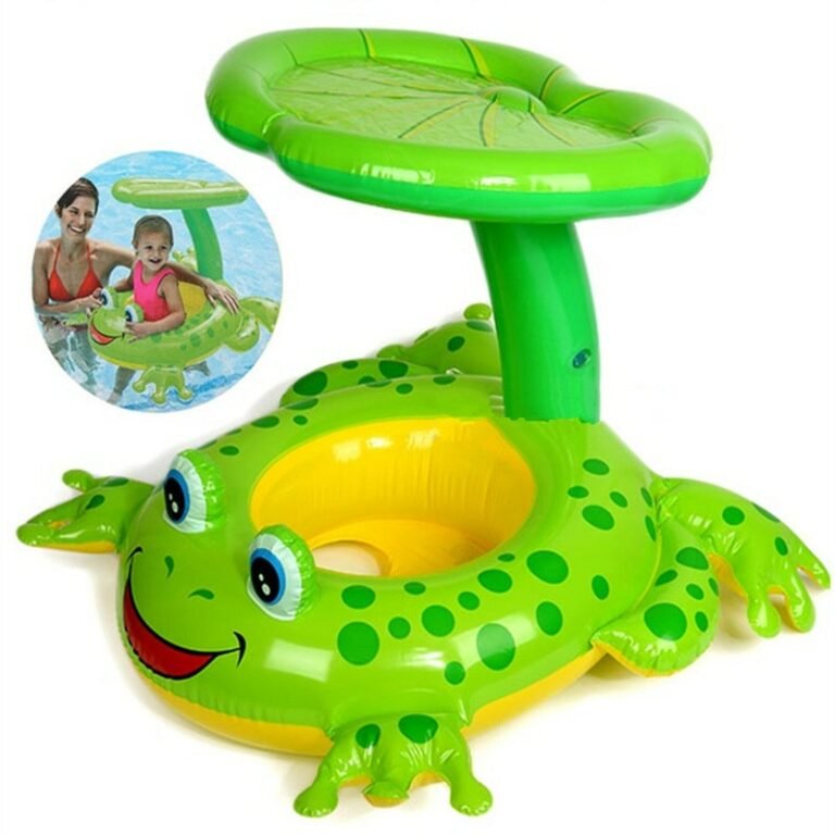 Kids Inflatable Frog Float Seat Pvc Swimming Pool Accessory Baby Boat ...