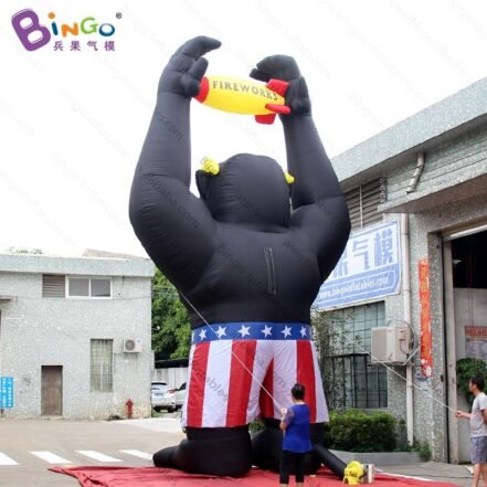 76mh Giant Inflatable Gorilla Airship Cartoon Orangutan Model ...