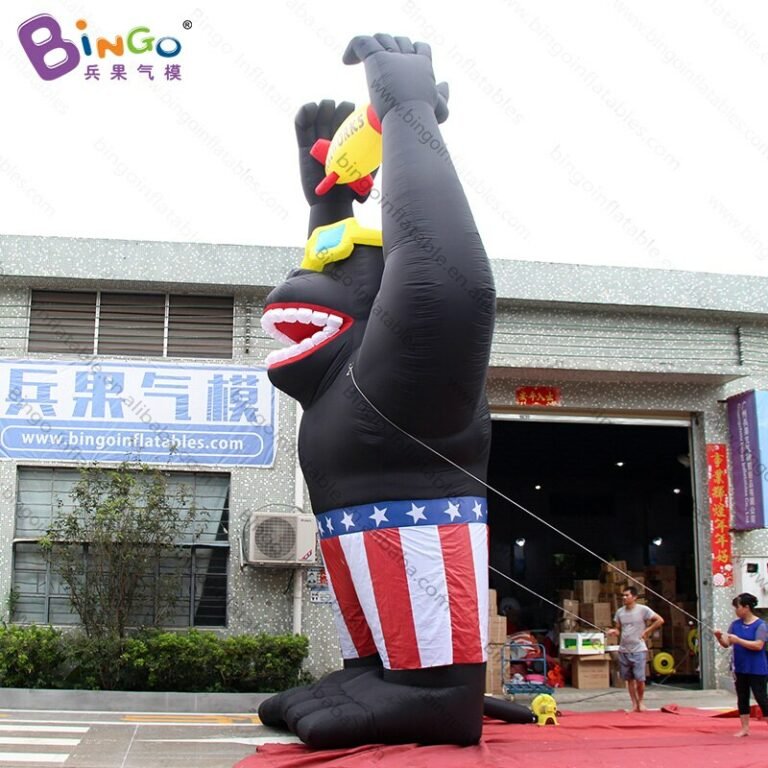 76mh Giant Inflatable Gorilla Airship Cartoon Orangutan Model ...