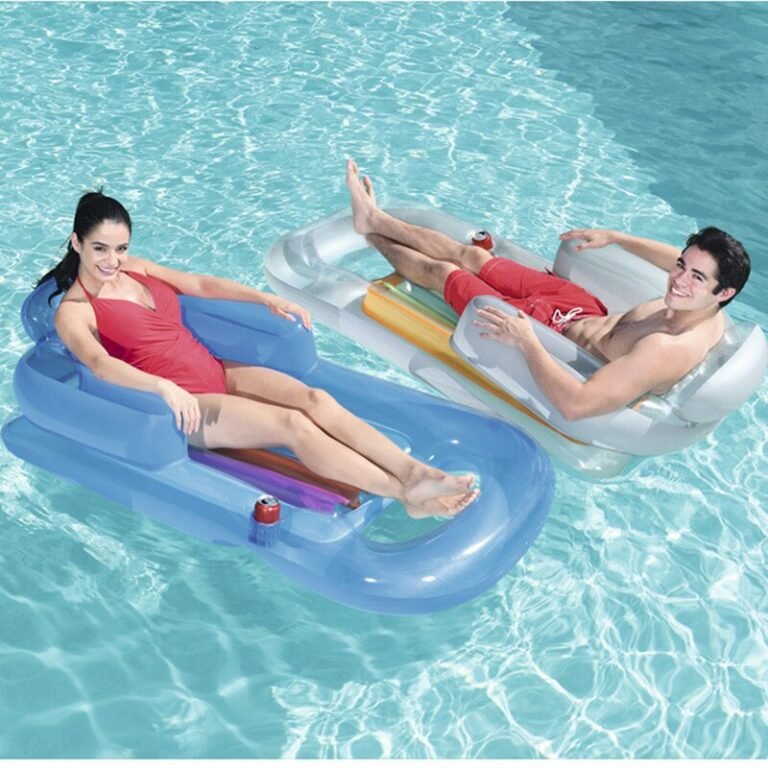 Deluxe Inflatable Pool Float Lounger 157x89cm Beach Air Mattress Water ...