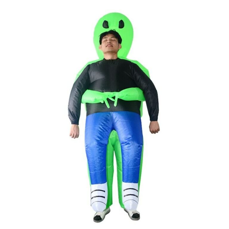 Adults Green Alien Inflatable Costume Funny Halloween Monster Party ...