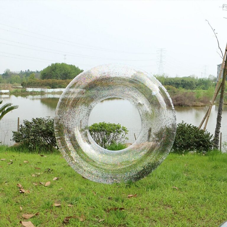 Transparent Sequin Inflatable Pool Float Ring For Adults Children ...