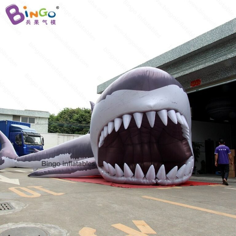 12x8m Giant Inflatable Shark Toy Ocean Theme Outdoor Decoration Tools ...