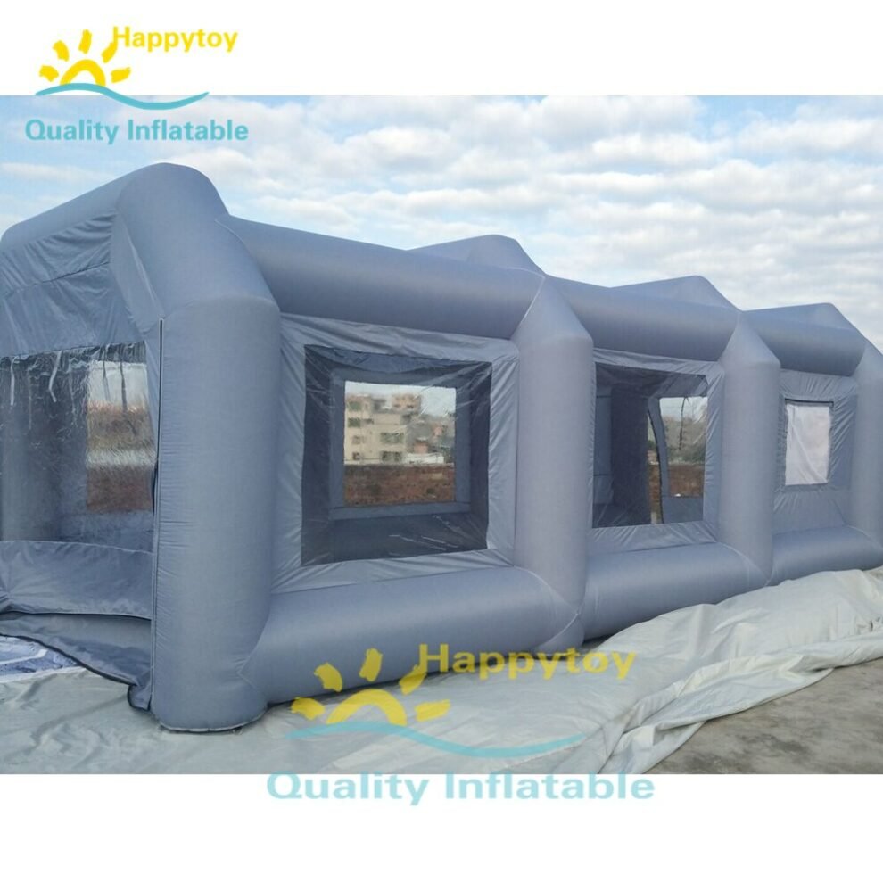 Oxford Pvc Inflatable Car Paint Spray Booth Garage Tent Clear ...