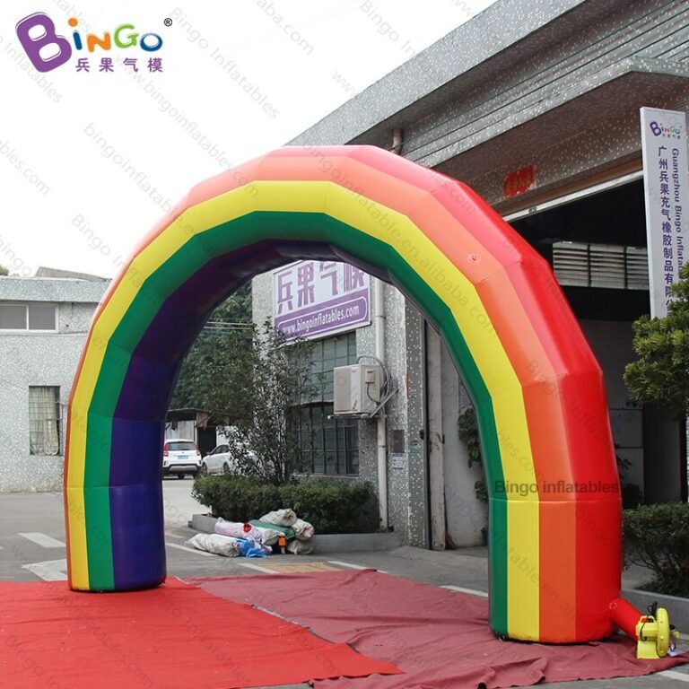 Custom 6x4m Personalized Pvc Inflatable Rainbow Advertising Arch Toy ...