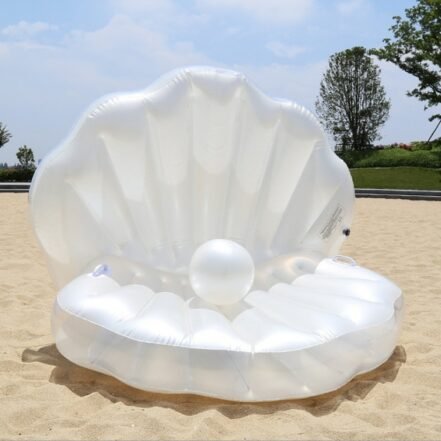 Portable Inflatable Pearl Shell Chair For Kids And Adults Beach Toy ...