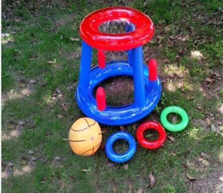 Kids Floating Inflatable Basketball Hoop Pool Game Outdoor Water Sports ...