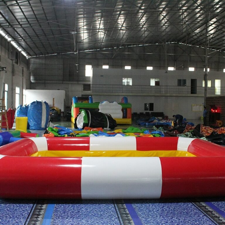 Large Family Inflatable Swimming Pool Red White Outdoor Fun ...