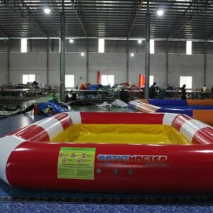 Large Family Inflatable Swimming Pool Red White Outdoor Fun ...