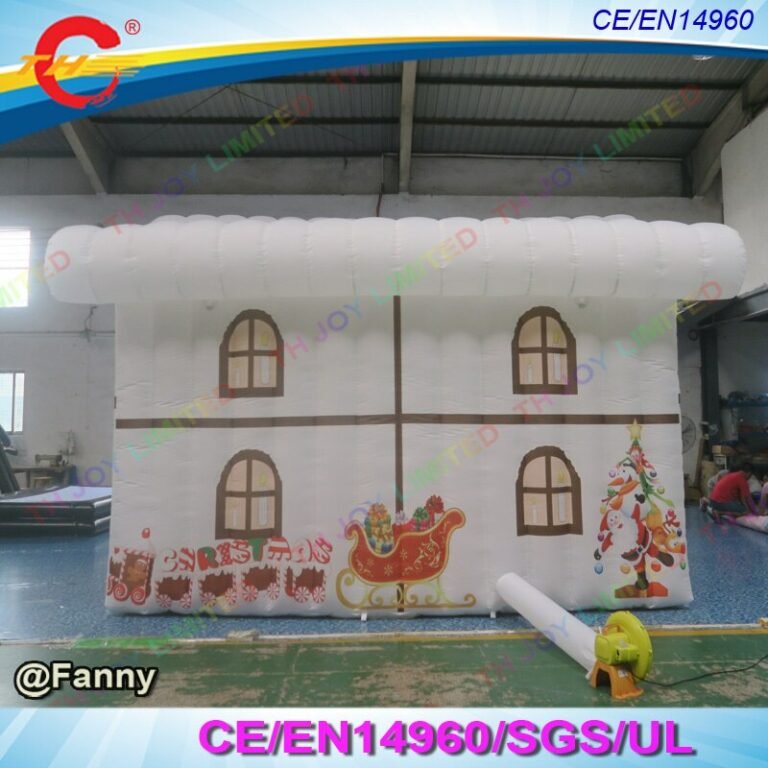 Santas Inflatable Christmas Grotto Tent Xmas Cabin House Decoration ...