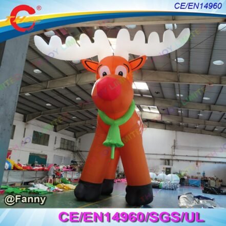 Outdoor Giant Inflatable Christmas Reindeer Decoration Available In 4m ...