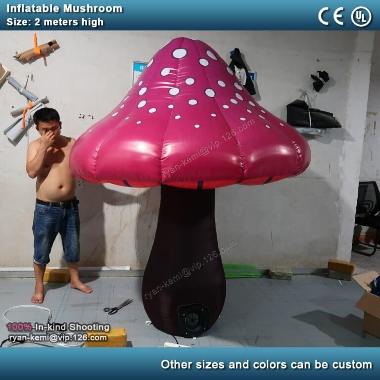 2m Large Inflatable Mushroom Balloon For Festival Mall Theme Park Decor ...